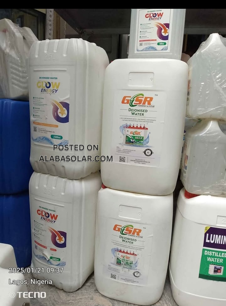 25LITRE GSR DEIONIZED WATER BATTERY Price in Nigeria 🇳🇬 on Alaba Solar ...