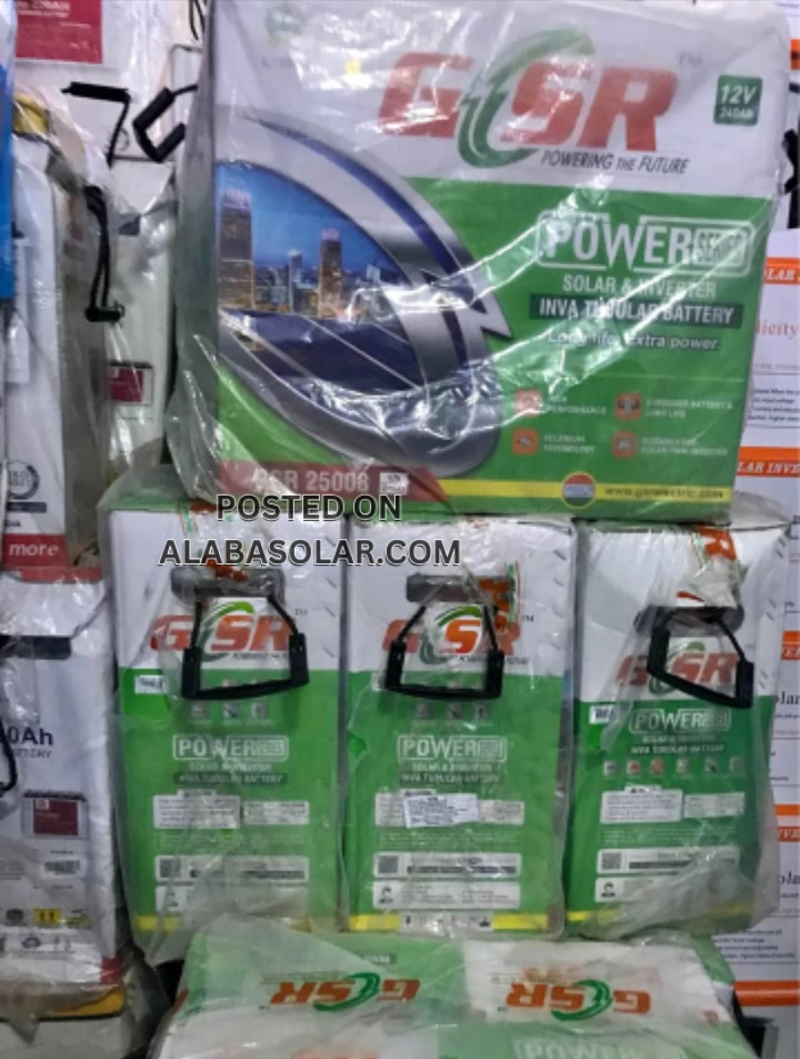 240AH GSR TUBULAR SOLAR BATTERY Price in Nigeria 🇳🇬 Alaba Solar Marketplace