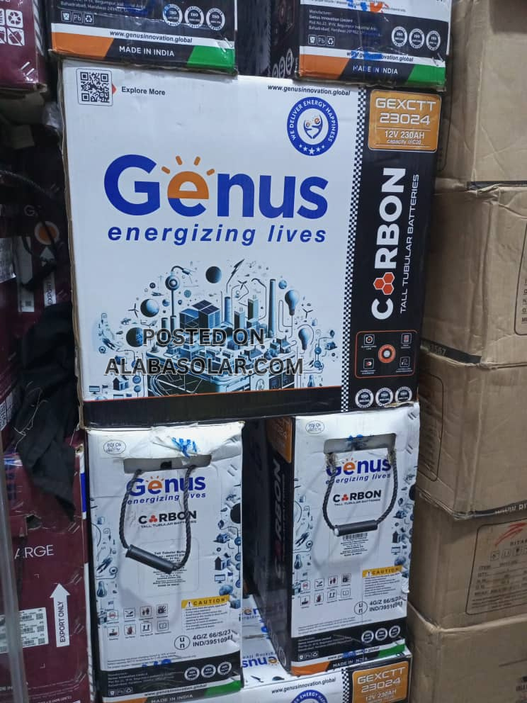 220AH GENUS TUBULAR SOLAR BATTERY Price in Nigeria 🇳🇬 Alaba Solar ...