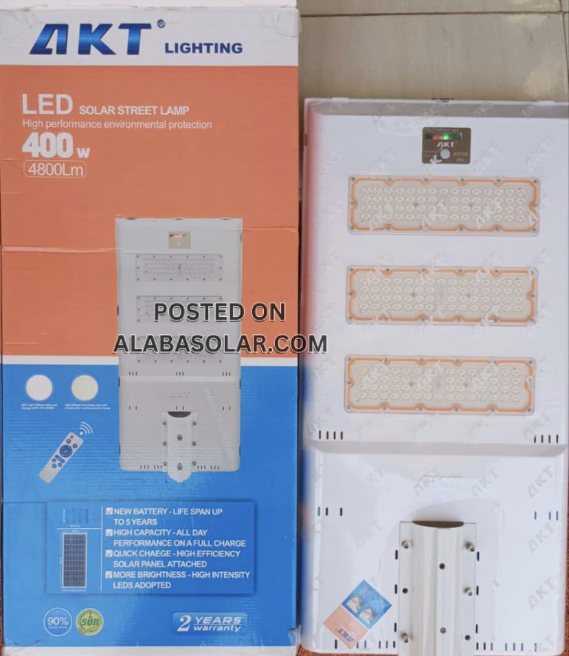 400 Watts AKT Solar Street Light Price in Nigeria 🇳🇬 Alaba Solar ...
