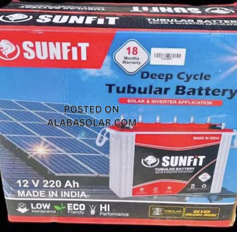 12V 220Ah SunFit Tubular Battery Price in Nigeria 🇳🇬 Alaba Solar ...