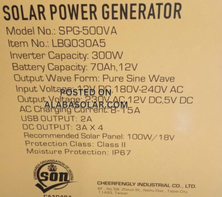 Qasa Solar Generator 500W + 200W Panel Price in Nigeria 🇳🇬 Alaba Solar ...