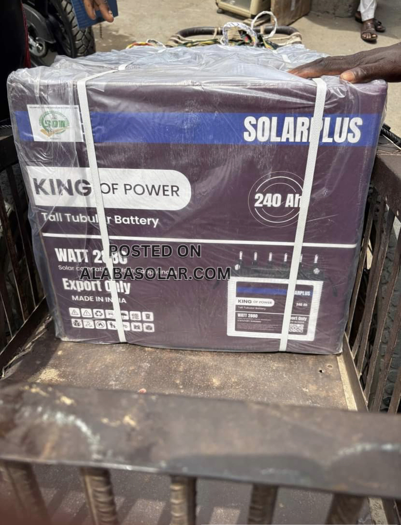 12V 240Ah SolarPlus Tubular Battery Price in Nigeria - Alaba Solar Marketplace