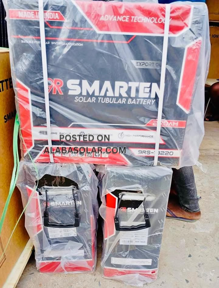 220AH SMARTEN TUBULAR SOLAR BATTERY Price in Nigeria - Alaba Solar ...