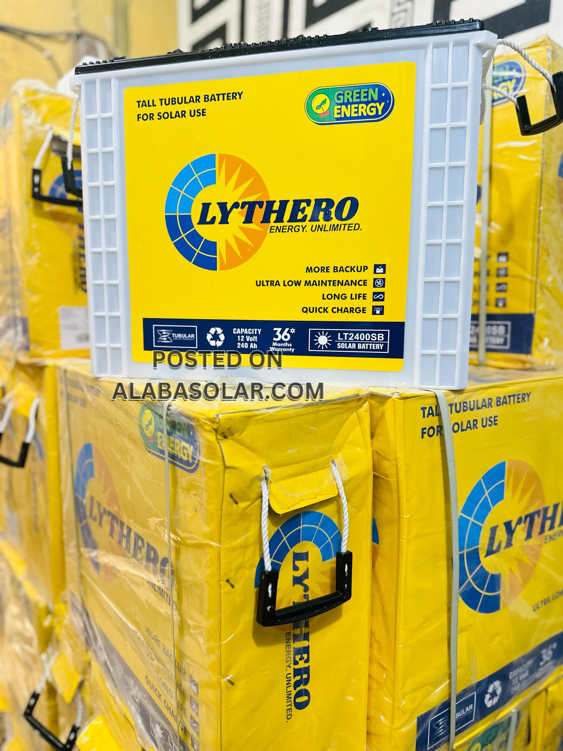 240AH LYTHERO TUBULAR SOLAR BATTERY Price in Nigeria 🇳🇬 Alaba Solar ...