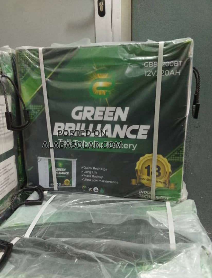 220AH GREEN BRILLIANCE TUBULAR SOLAR BATTERY Price in Nigeria 🇳🇬 Alaba ...