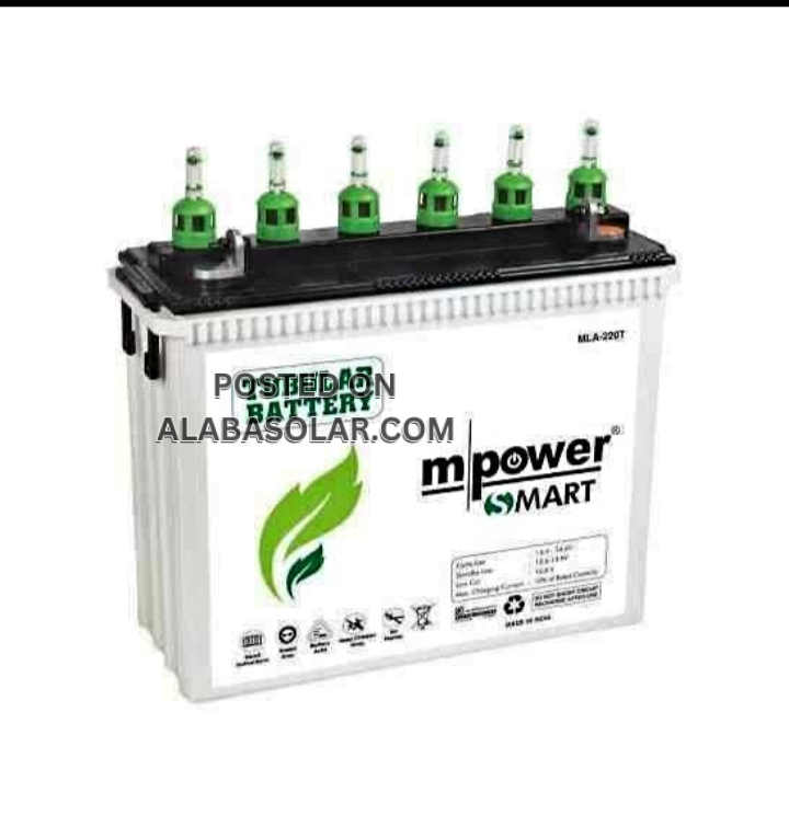 220AH M POWER SOLAR TUBULAR BATTERY Price in Nigeria - Alaba Solar ...