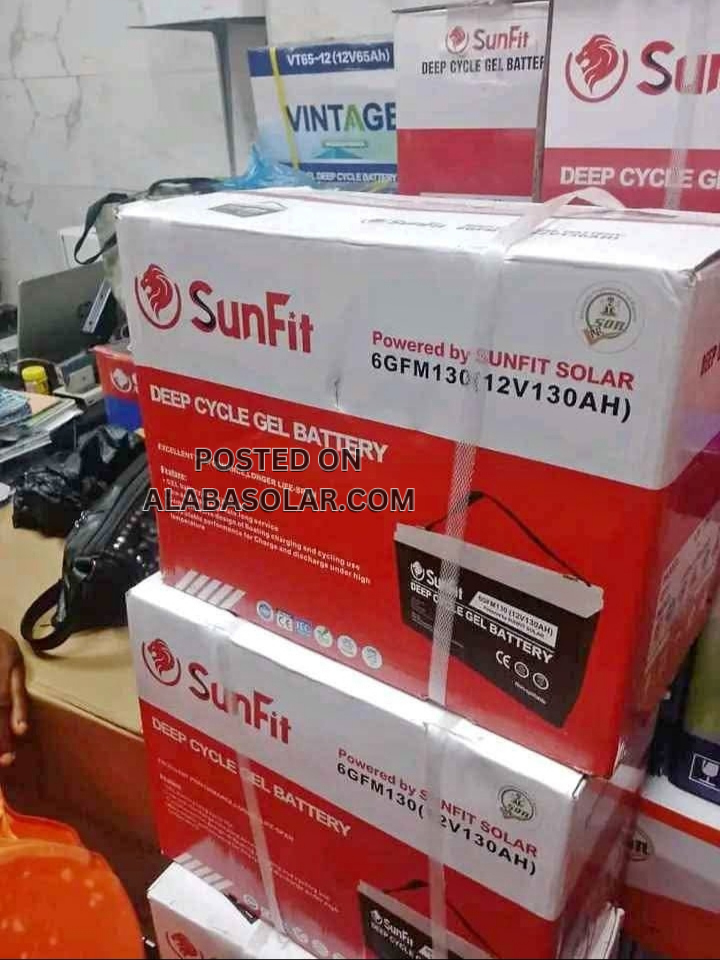 130AH SUNFIT DRY CELL SOLAR BATTERY Price in Nigeria 🇳🇬 Alaba Solar ...