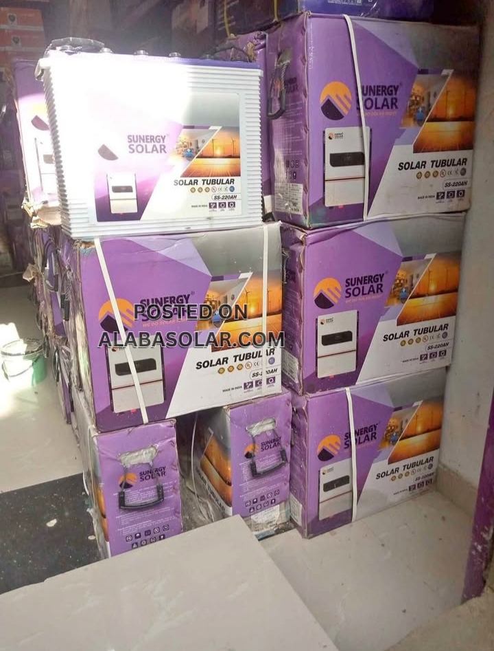 220AH SUNERGY SOLAR TUBULAR BATTERY Price in Nigeria 🇳🇬 Alaba Solar ...