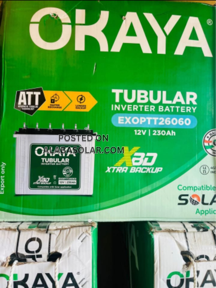 230AH OKAYA SOLAR TUBULAR BATTERY Price in Nigeria 🇳🇬 Alaba Solar ...