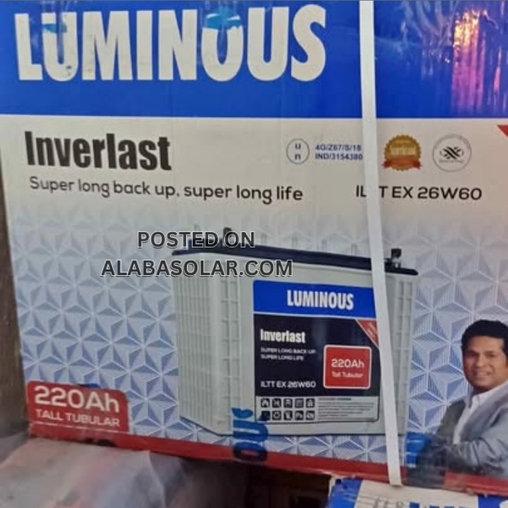 220AH LUMINOUS INVERLAST TUBULAR BATTERY Price in Nigeria - Alaba Solar ...