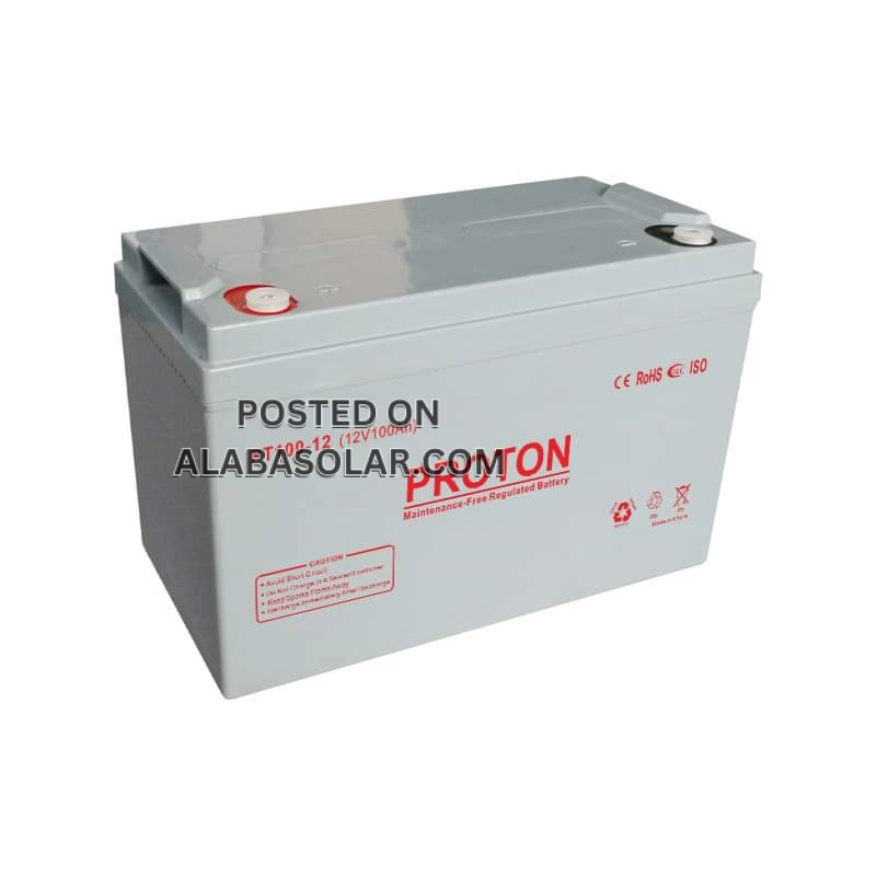 100AH PROTON SOLAR BATTERY Price in Nigeria 🇳🇬 Alaba Solar Marketplace