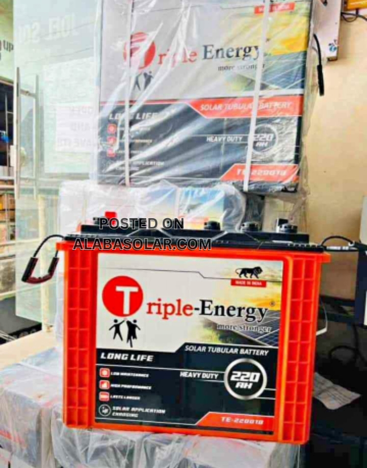 220AH TRIPLE ENERGY SOLAR TUBULAR BATTERY Price in Nigeria 🇳🇬 Alaba ...