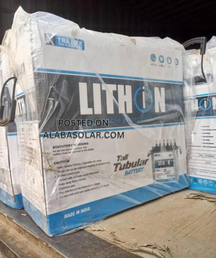 220AH LITHON SOLAR TUBULAR BATTERY Price in Nigeria - Alaba Solar Marketplace