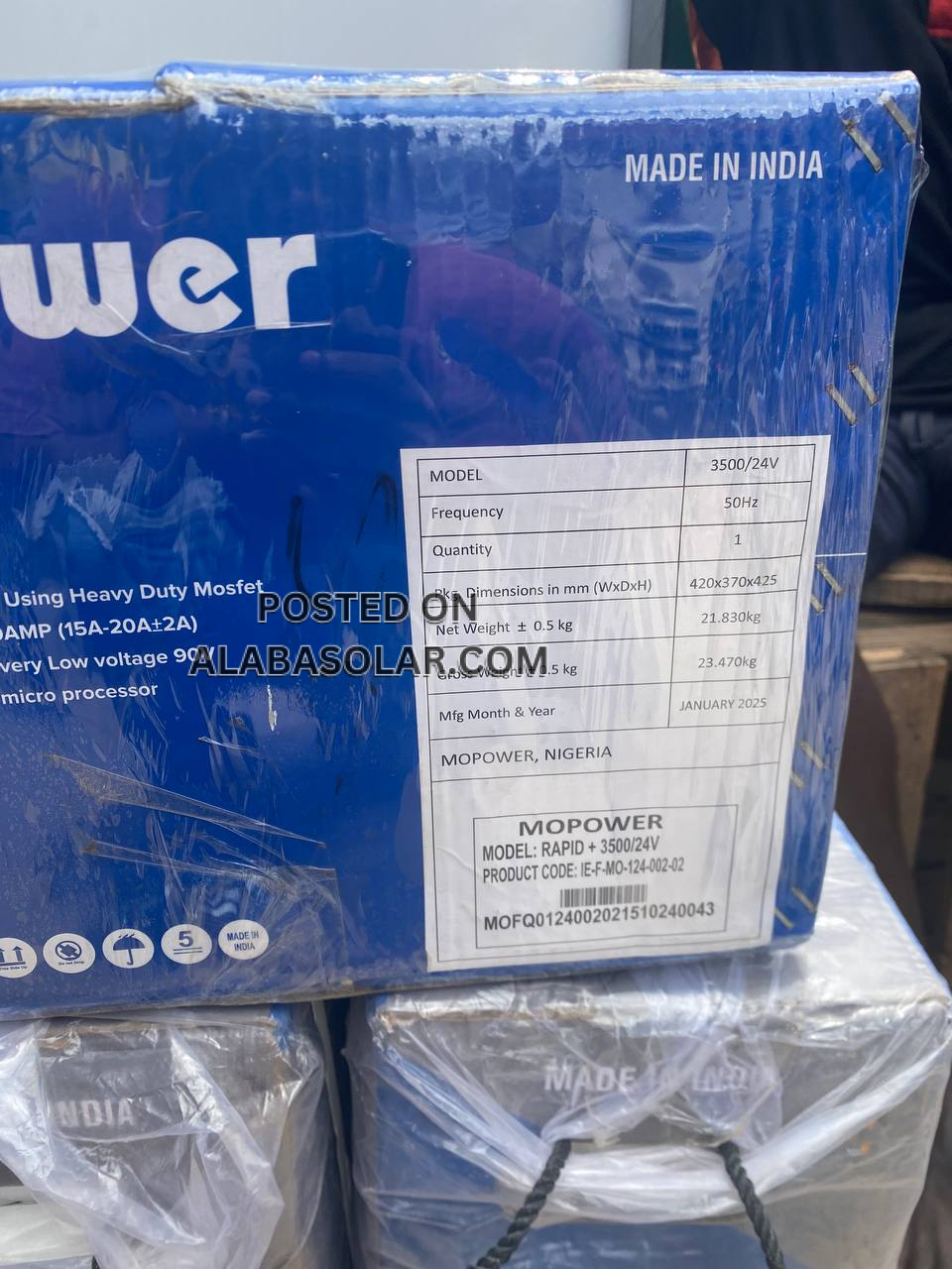 Mopower solar inverter 3.5kva 24V Price in Nigeria 🇳🇬 Alaba Solar ...