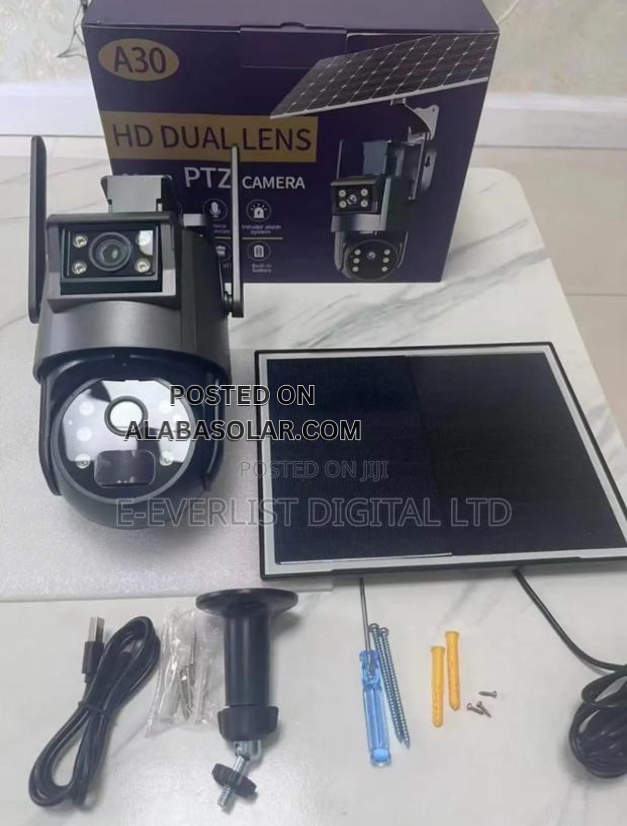 V380 HD Solar Camera (Dual Lens) Price in Nigeria 🇳🇬 Alaba Solar ...