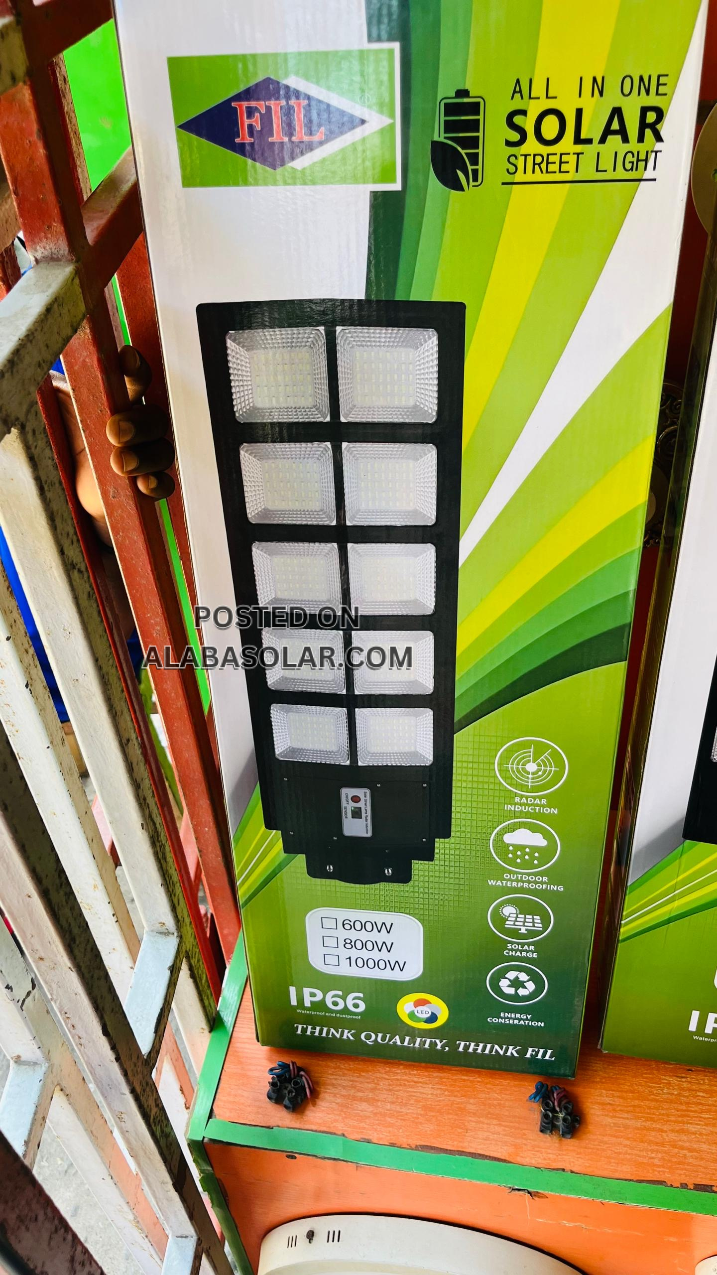 Fil 800w solar street light Price in Nigeria 🇳🇬 Alaba Solar Marketplace