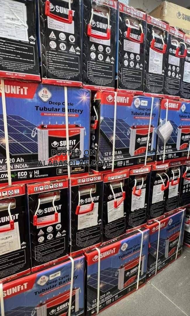 Sunfit 220ah 12v tall tubular battery Price in Nigeria 🇳🇬 Alaba Solar ...