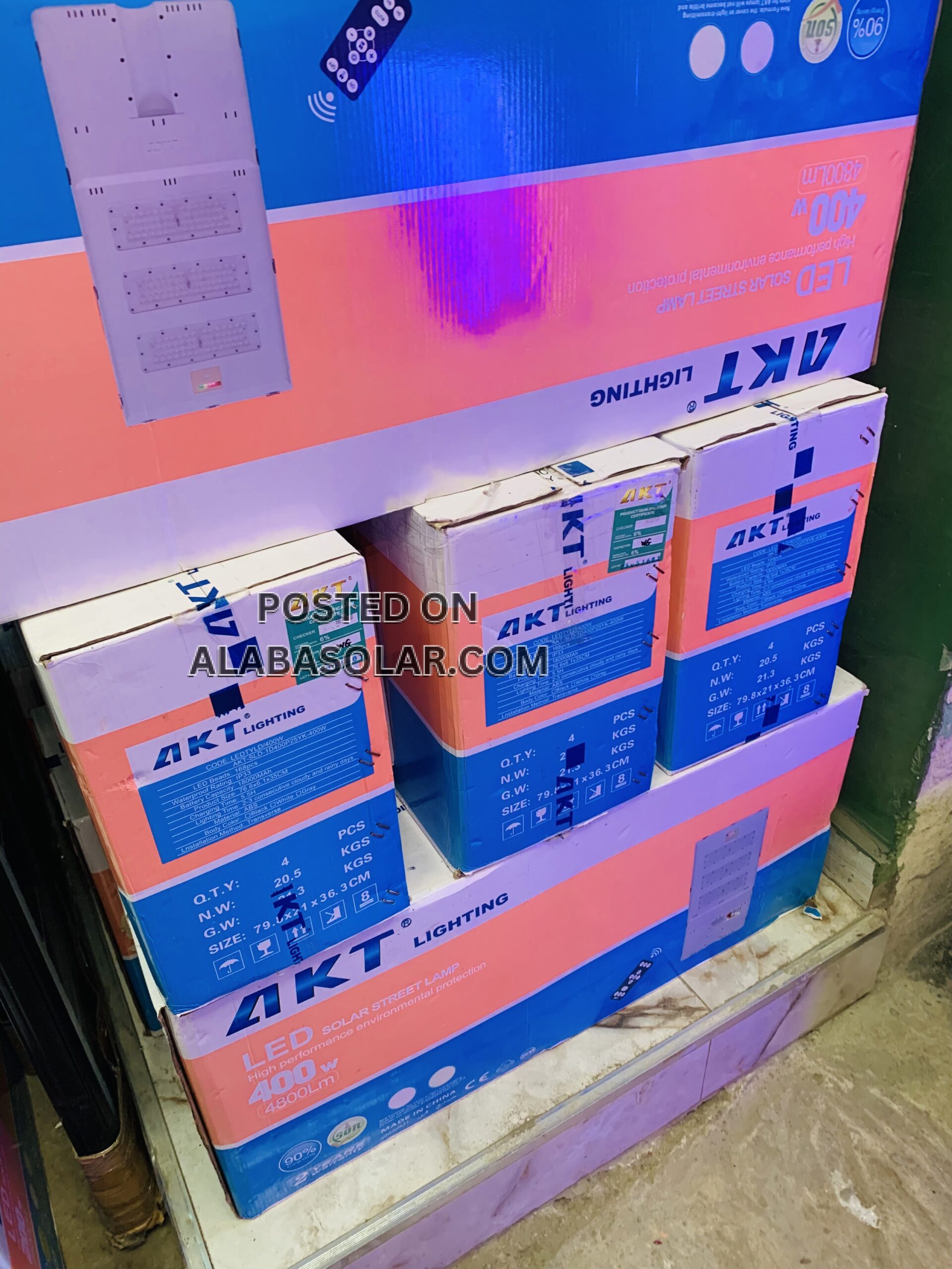 Akt 400w solar street light Price in Nigeria 🇳🇬 Alaba Solar Marketplace