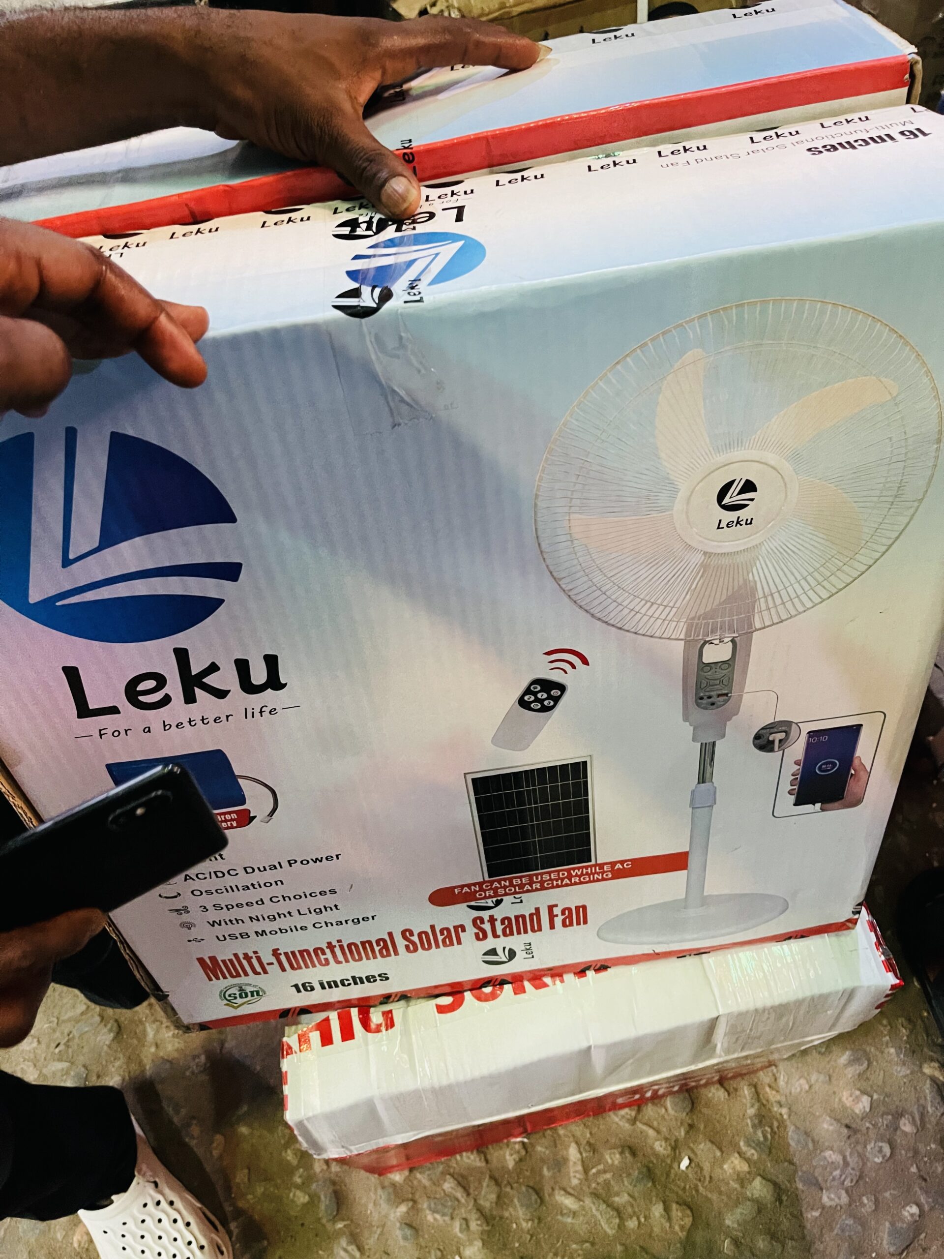 Leku Solar Standing Fan Price in Nigeria 🇳🇬 Alaba Solar Marketplace