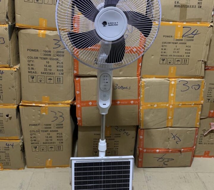 De Great Solar Standing Fan Price in Nigeria 🇳🇬 Alaba Solar Marketplace