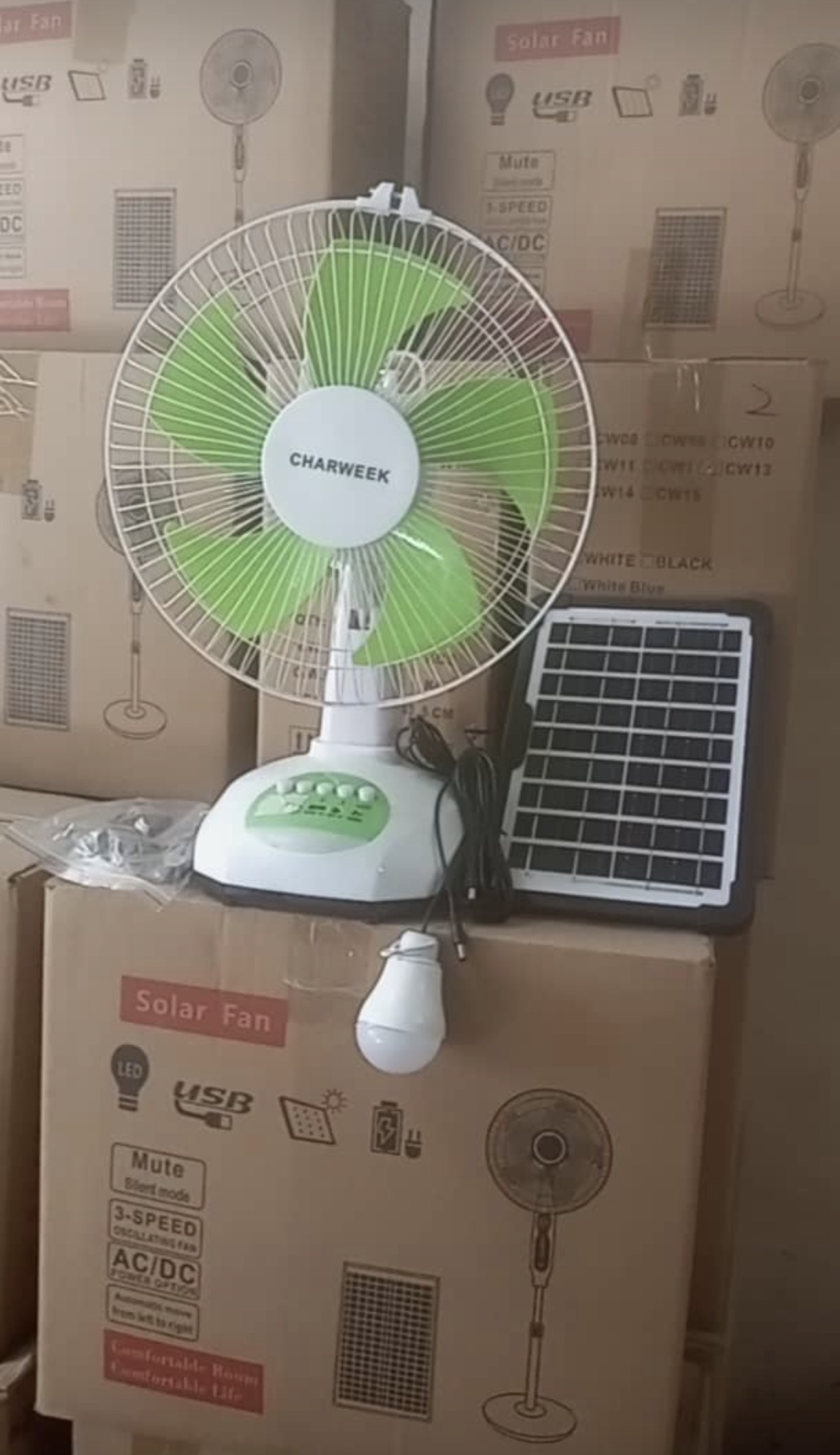 10” Charweek Solar Table Fan Price in Nigeria 🇳🇬 Alaba Solar Marketplace