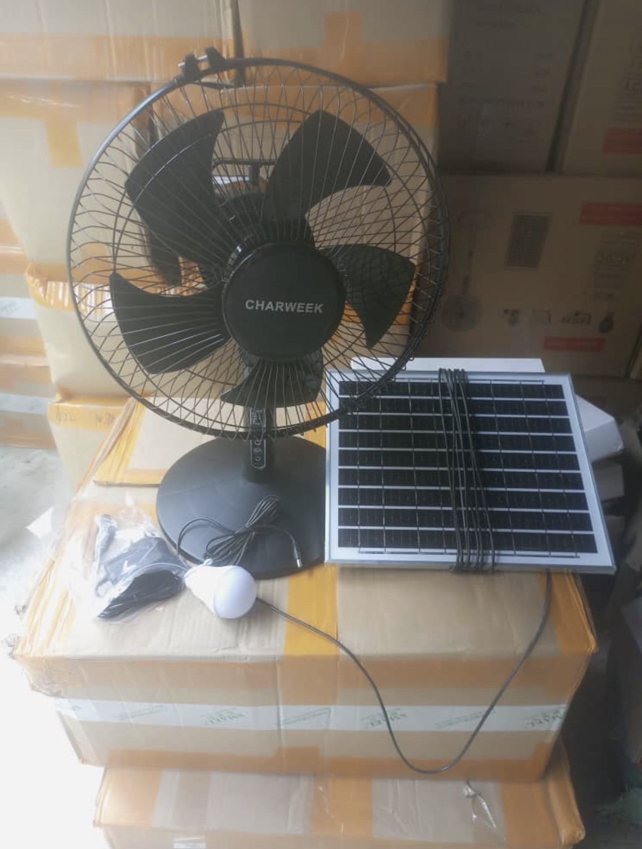 14” Charweek Solar Table Fan Price in Nigeria 🇳🇬 Alaba Solar Marketplace